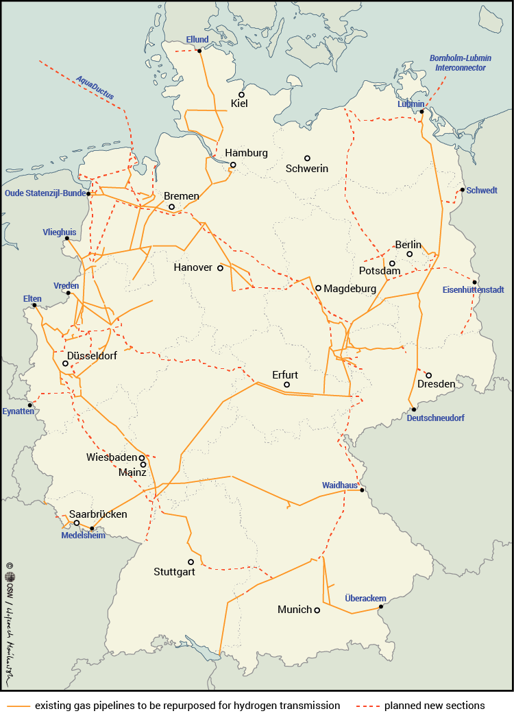 Germany: the next steps in designing the hydrogen network | OSW Centre ...